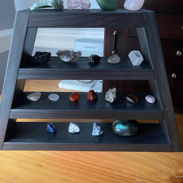 Rock Display Shelf Triangle Blue Green Aquamarine Medium Geometric ...