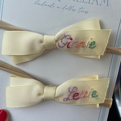 Long Tail Moon Stitch Bow - Etsy