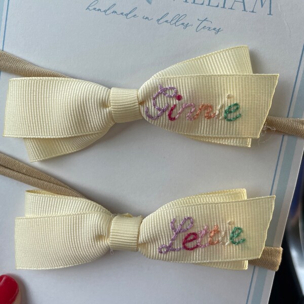 Long Tail Moon Stitch Bow - Etsy