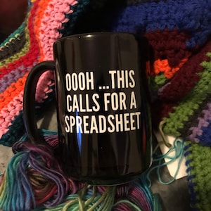 SPREADSHEET QUEEN I Love Spreadsheets Mug Gift White - Etsy