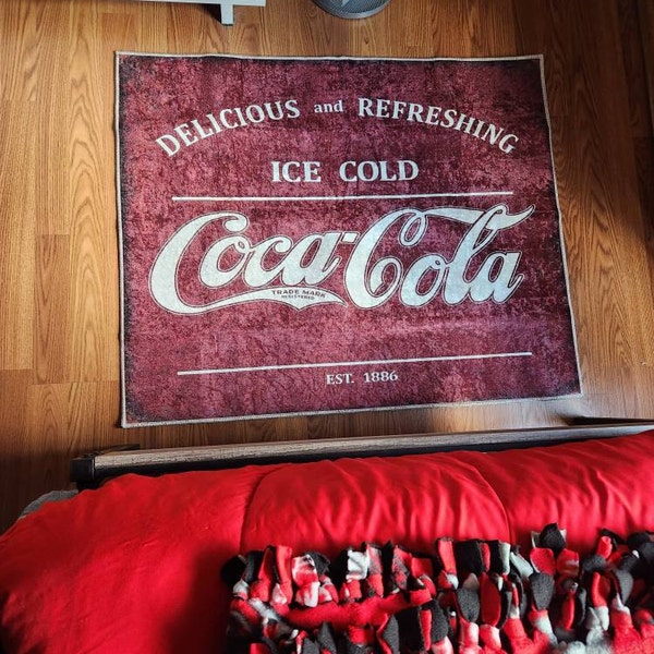 Coca Cola Rug,abstract Rug, Coca Coca Retro, Custom Rug,coca Coca ...