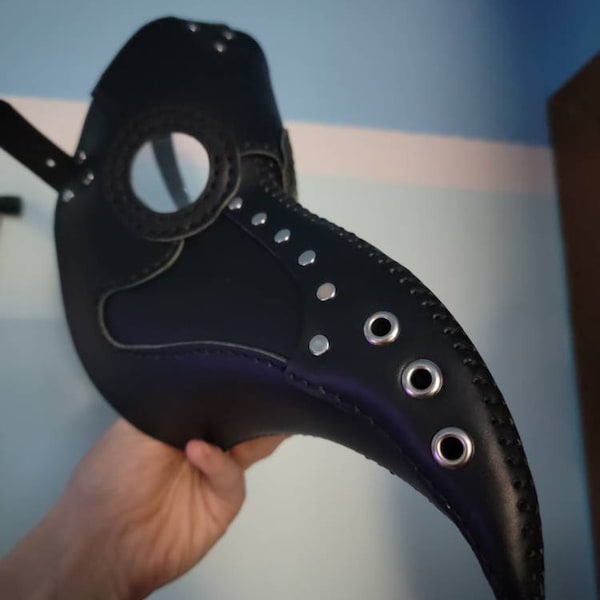 Handmade Hand Stitched Genuine Leather Steampunk Biker Face Mask, Mouth ...