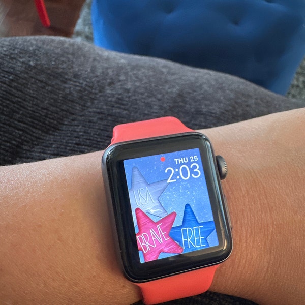 American Flag Apple Watch Face Wallpaper (digital Download) - Etsy