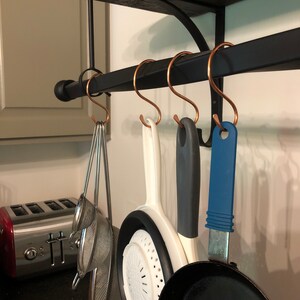 Set of 8. Solid Copper s Hooks. Pot Rack Hooks. Copper Hooks. Copper ...