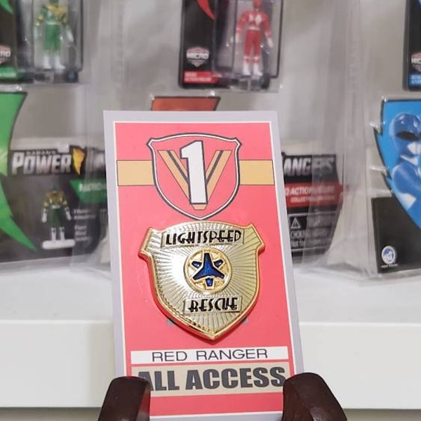 Power Rangers Lightspeed Rescue Pin Jr. Ranger Mini Badge Lapel Pin ...