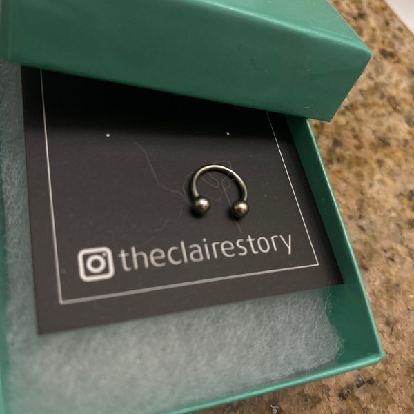 Horseshoe Barbell Piercing | Surgical Steel Cartilage Hoop | Septum ...