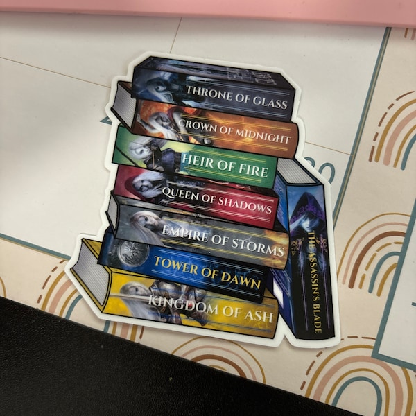 TOG Book Stack Sticker, Throne of Glass Series - Etsy