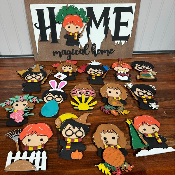 Magical Wizard Interchangeable HOME Sign | Holidays / Seasons | Wooden ...