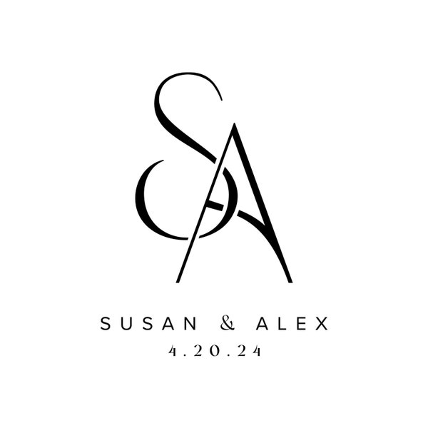 Couple Monogram for Wedding, Wedding Monogram Design, Digital Download ...