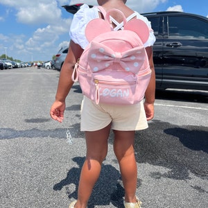 Personalized Minnie Mouse Backpack Cute Custom Headband Polka Dot Bow ...