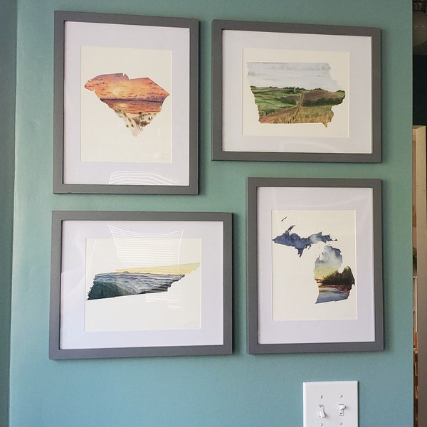 Watercolor State Bundle Packs, US State Paintings, State Collection ...