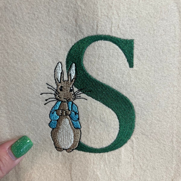 Peter Rabbit 4inch Alphabet A-Z Machine Embroidery Font Digital ...