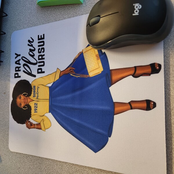 Zeta Phi Beta Mousepad, Zeta Phi Beta, Zetas, Mousepad, Sublimation Mousepad, Blue and White ...