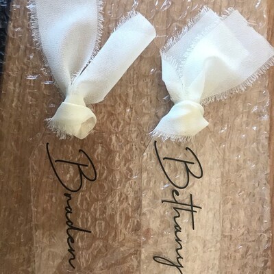Clear Reusable Acrylic 2x3 Gift Tag Name Tags for Weddings - Etsy