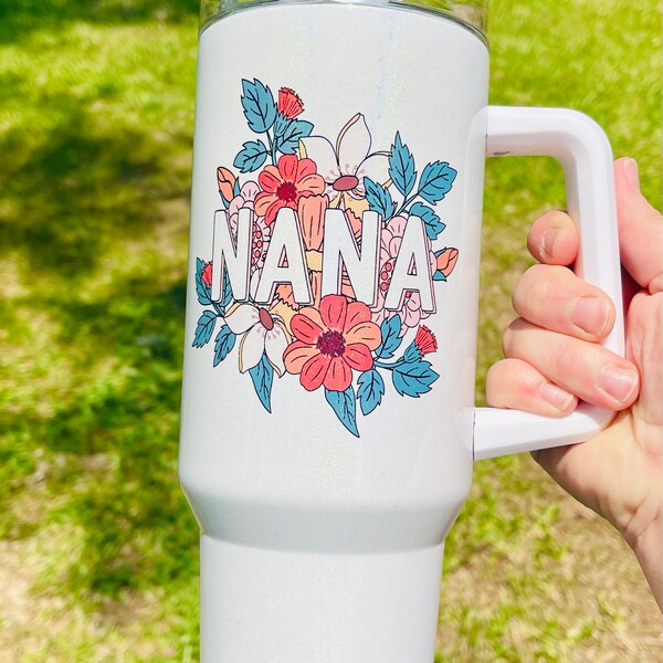 Nana PNG, Floral Nana Sublimation Design, Mother's Day Shirt Design, Retro Floral PNG, Nana ...