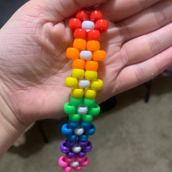 Pride Kandi Flower Keychains | Kandi Flower | Pride Kandi | Kandi ...