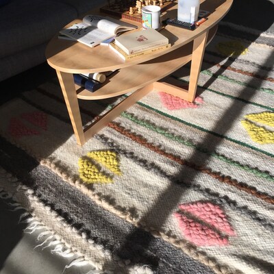 Small Black Wool Area Rug Living Room Runner Rug - Etsy