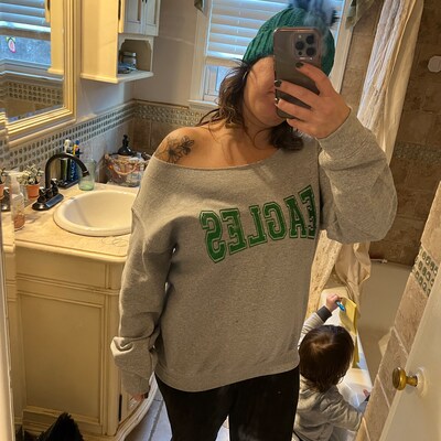 Cheer Mom off Shoulder Raw Edge Sweatshirt for Women GLITTER - Etsy