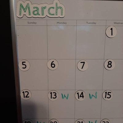 Days of the Week Magnets / Magnetic Calendar Days of the Week Full ...