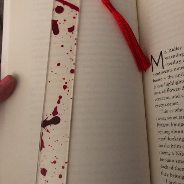 Blood Splatter Bookmark , Horror Bookmarks, Resin Bookmarks, Bloody ...