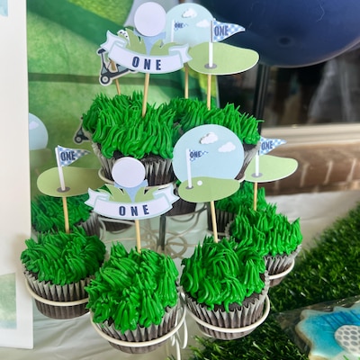 Hole in Cake Topper, Golf First Birthday, Golf Cake Topper, Hole in One ...