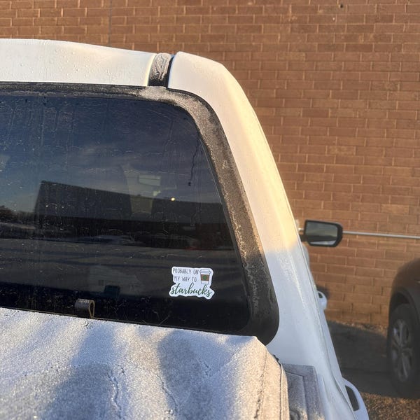 Probably on My Way to Dunkin Donuts Sticker Bumper Coffee Lover Driving ...