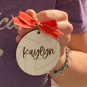 Volleyball Christmas Ornament, Personalized Volleyball Ornament ...