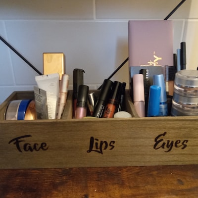 Wooden Beauty Storage Box - Etsy UK