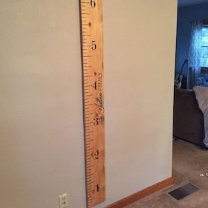 Wood Growth Chart Ruler, Hand Painted Height Chart, Measuring Stick for ...