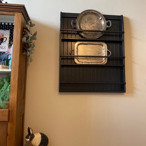 Wood Hanging Plate Rack and Primitive Country Shelf Kitchen - Etsy