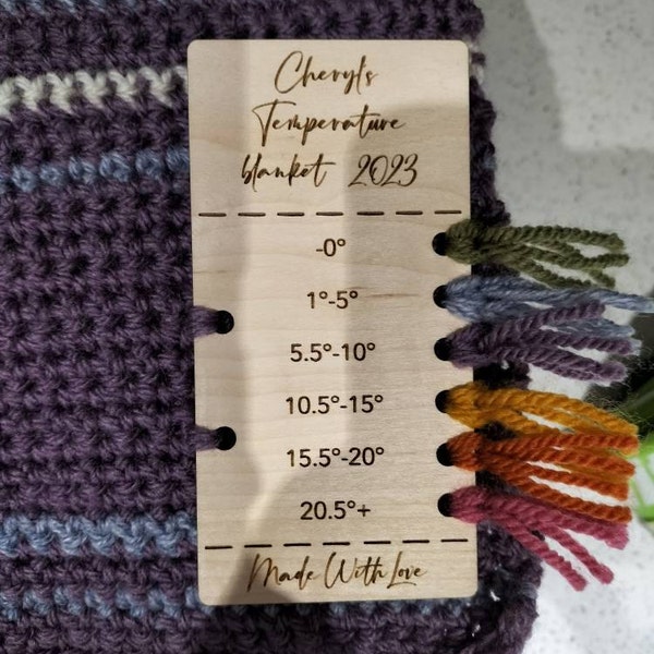 Temperature Blanket Colour Chart, Temp Blanket Charts, Knitting Gifts ...