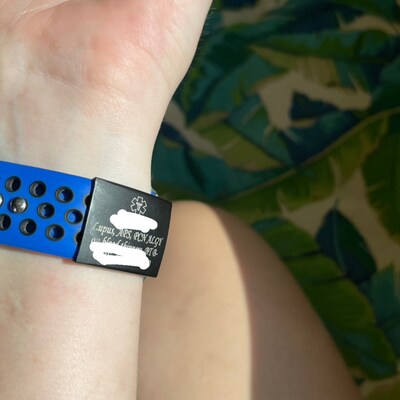 Alert ID Tag for Watch Band Engraved Apple Watch Safety - Etsy