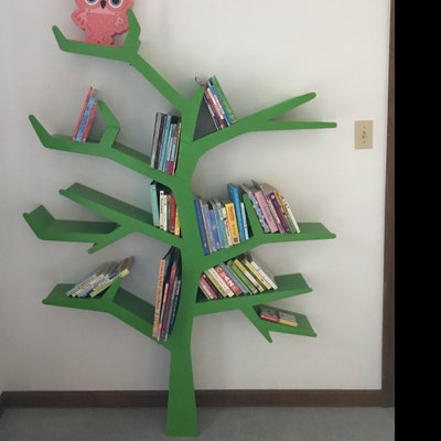 Tree Bookshelf Rustic Bookshelf Tree Shelf Interior Hand - Etsy