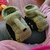 Tiger 1 Slipper Crochet Pattern, Diy Crochet Tank Slippers, Panzer Tank ...