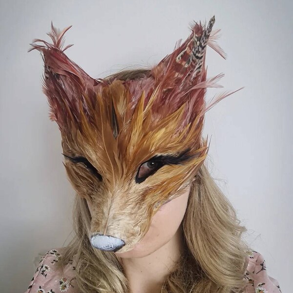 Luxury Red Fox Mask, Unisex Adult Fox Mask, Woodland Animals, Festival ...