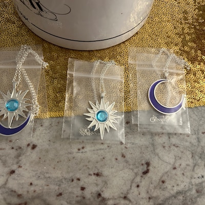 Sterling Silver Bright Finish Twitches Miranda Sun/moon Pendant ...