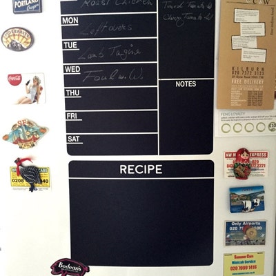 Meal Planner, Modern Chalkboard Weekly Meal Planner Free Bonus Memo ...