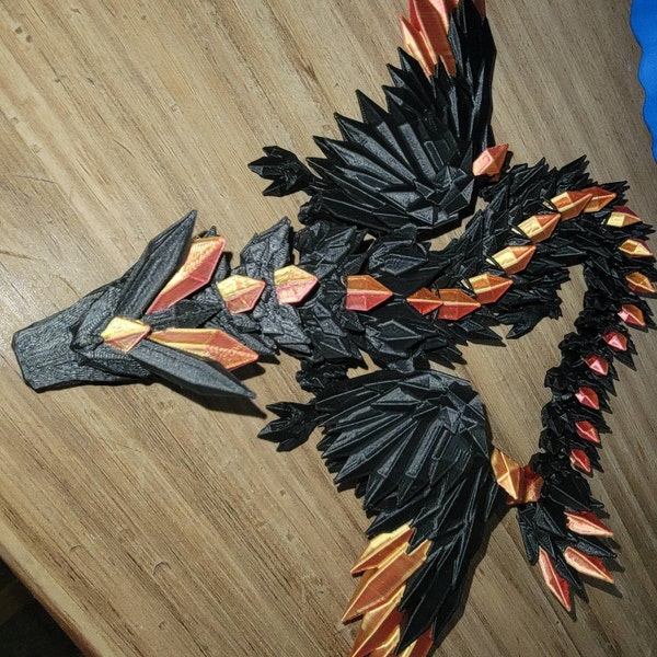 12 Dragon Fidget Toy, Colored 3d Articulated Dragon, Flexible Dragon ...