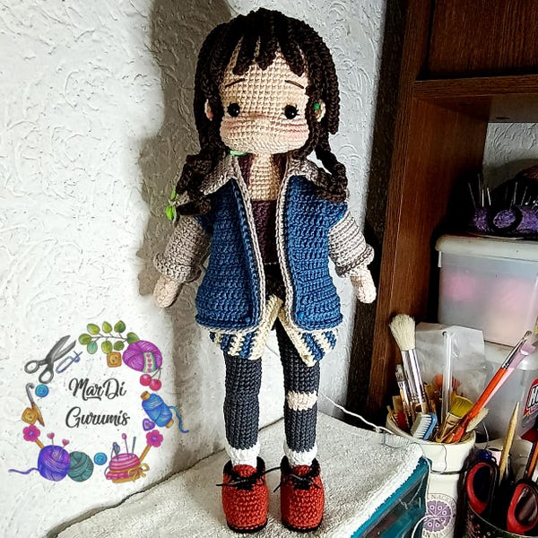 Crochet Doll Pattern, Hana Doll, Amigurumi Doll Pattern, PDF in English ...
