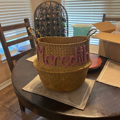 Nursery Name Sign Decor Personalized Basket Baby Shower Gift - Etsy