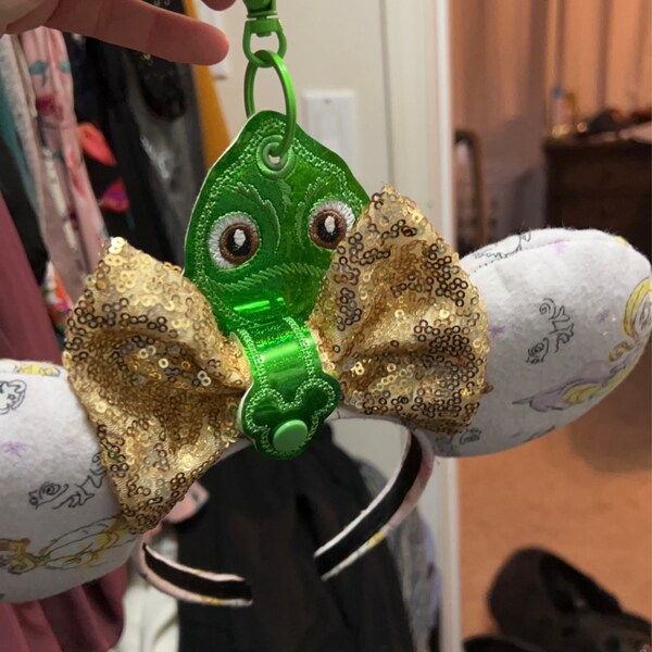 Pascal Rapunzel Tangled Inspired Minnie Mickey Ears Holder, Sunglasses ...