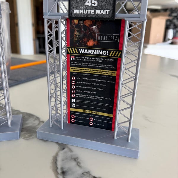 Haunted House Entrance Portal & Wait Time Sign Inspired by HHN ...