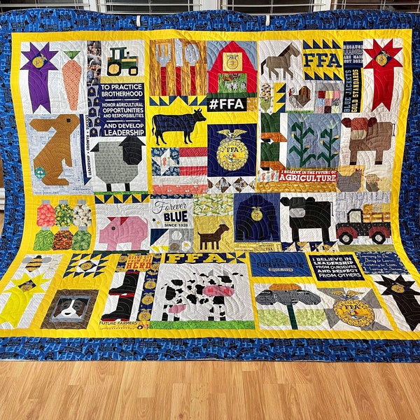 FFA Forever Blue Design on Gray - FFA Forever Blue - Riley Blake ...