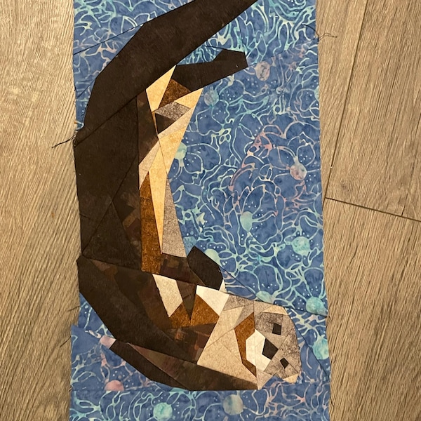 River Otter Fpp--woodland and Riverside Animals Series--paper Piecing ...
