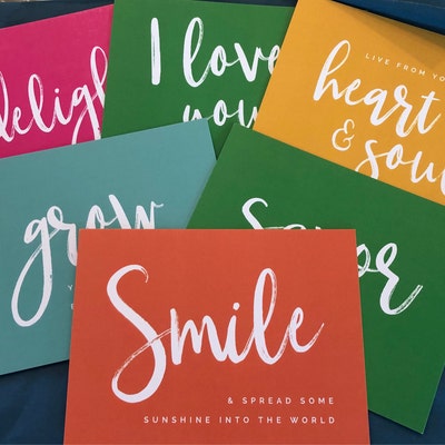 Encouragement Postcard Set of 24, Happy Mail Postcards, Inspirational ...