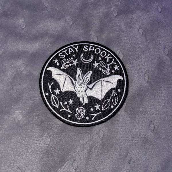 Spooky Bat Pastel Goth Patch | Iron on | Gothic Halloween Patches ...