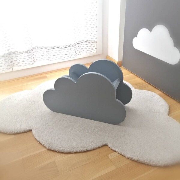Cloud Bookcase, Children Bookcase, Cloud Book Caddy for Kids, Book ...