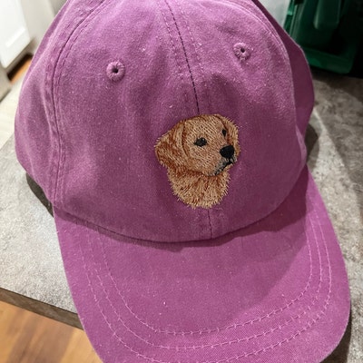 Golden Retriever Embroidered Hat, Baseball Cap, Animal, Dog Lover Gift ...