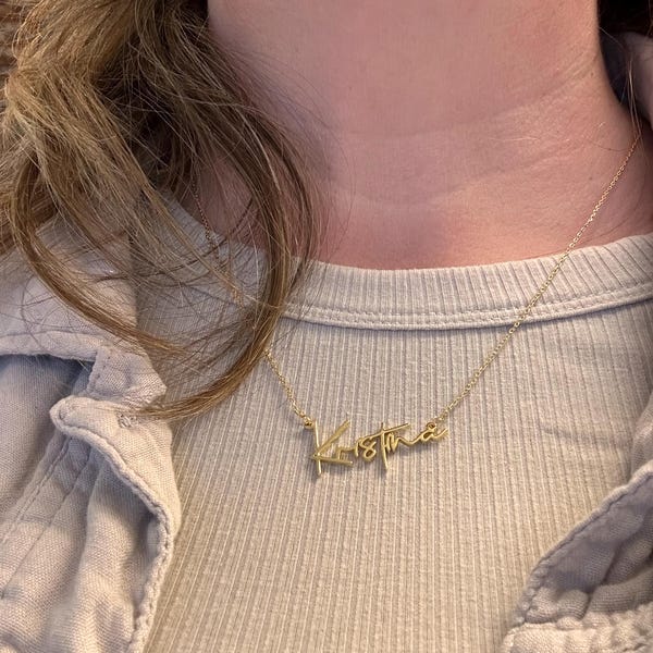18K Gold Paperclip Chain Name Necklace, Personalized Link Chain Name ...