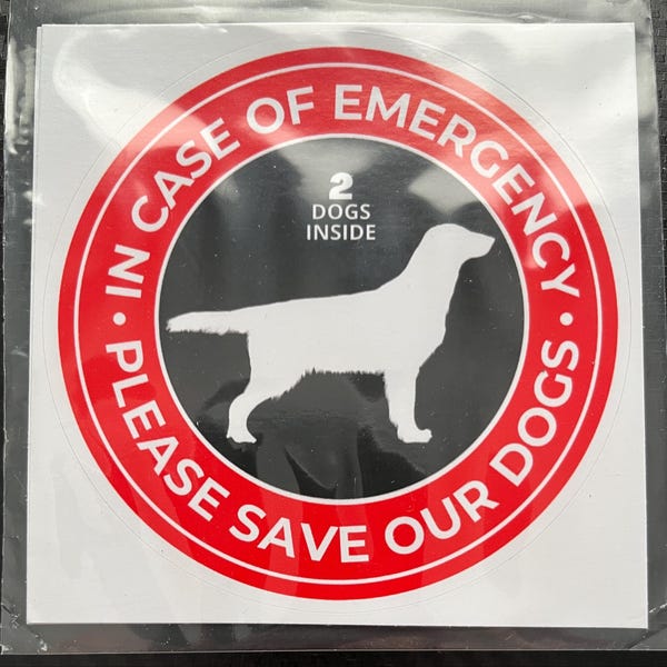 Save 2 Cats STICKER, Pet Emergency, Pet Alert for Home, in Case of ...